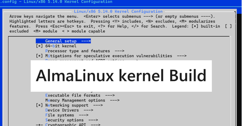 AlmaLinux kernel rebuild | 市野メモ