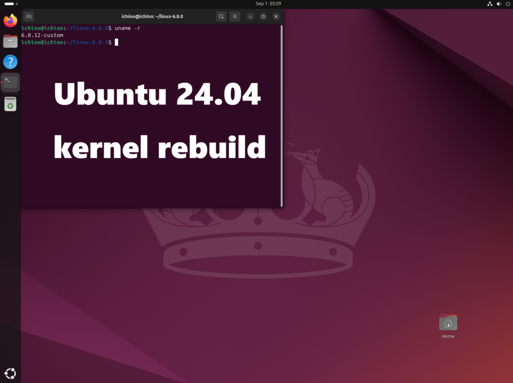 Ubuntu 24.04LTS kernel rebuild | 市野メモ